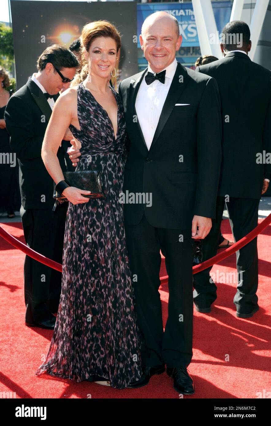 Rob Corddry, right, and wife Sandra Corddry arrive at the Primetime ...