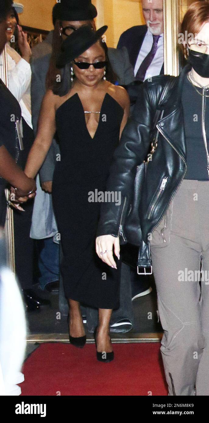 February 09, 2023 Quinta Brunson seen at New York Fashion Week 2023 in ...