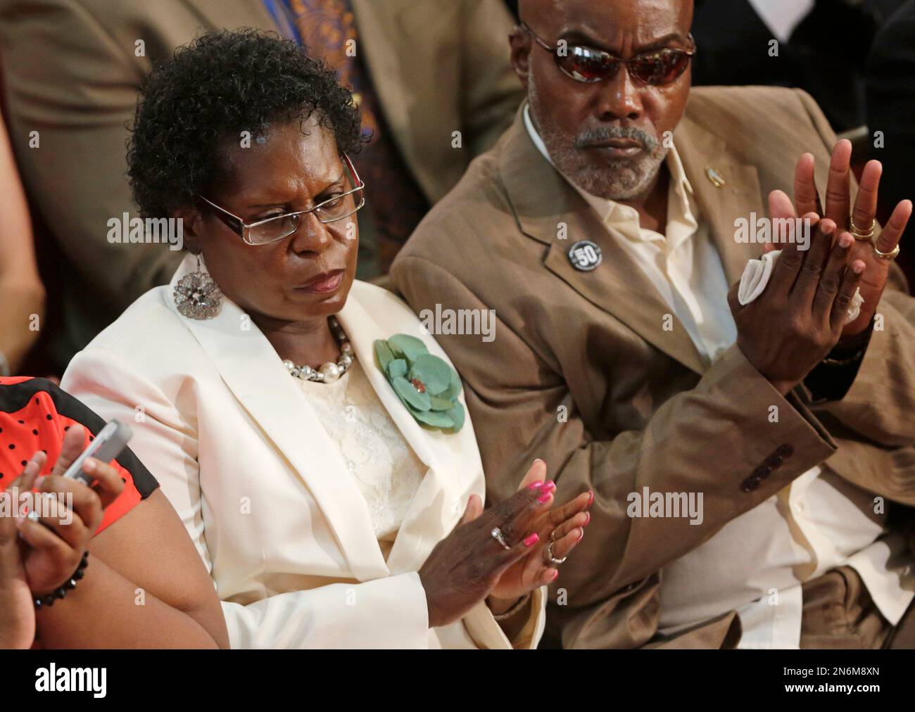 Bombing victim Sarah Collins Rudolph, left, and her husband George ...