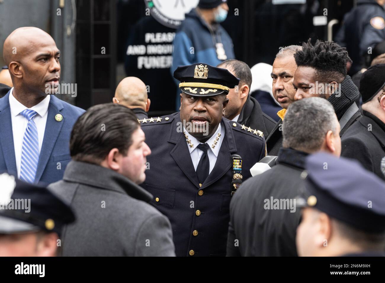 Chief of Department Jeffrey Maddrey attends PO Adeed Fayaz funeral at ...