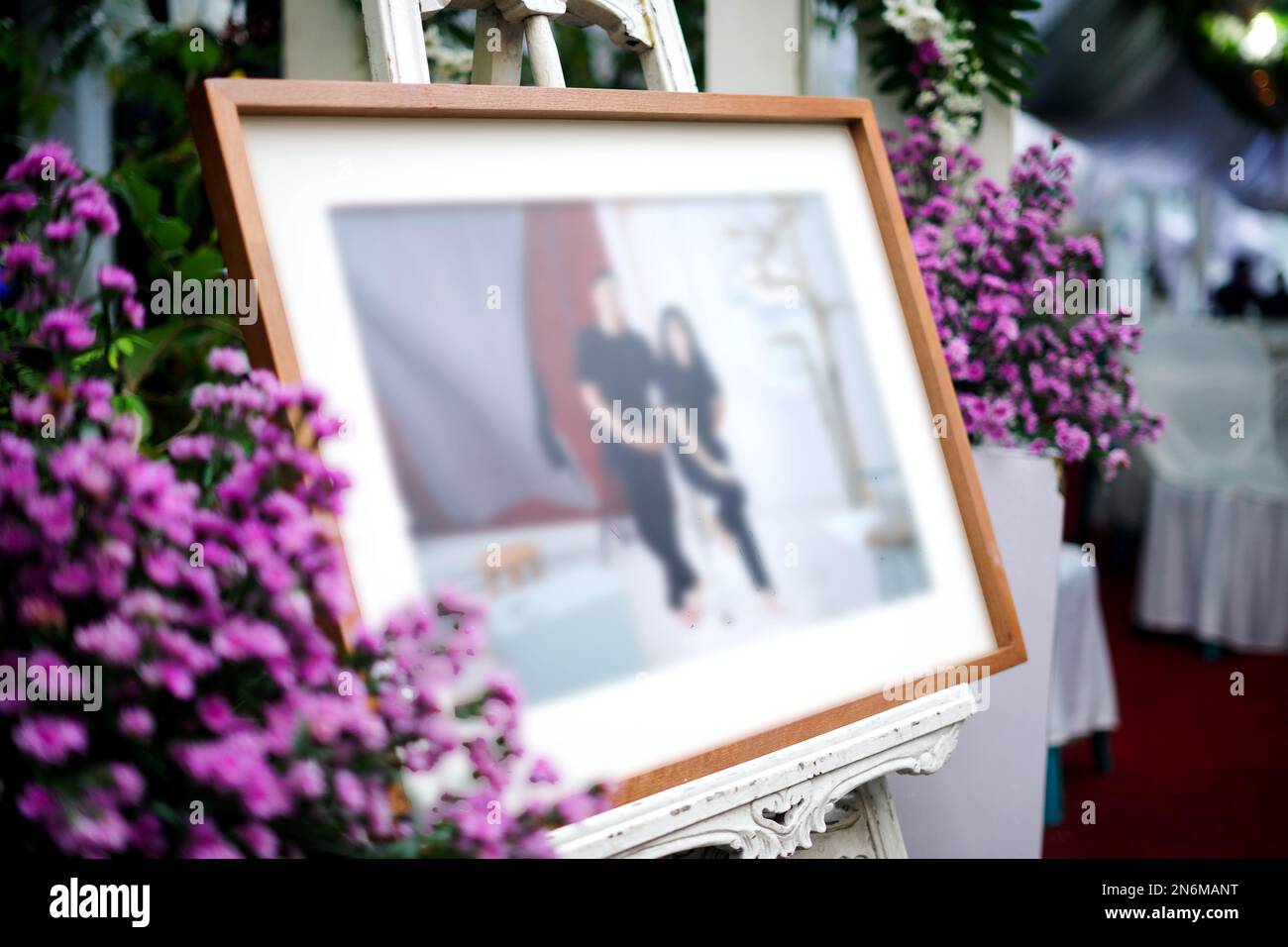 Beautiful Photo Frame for Wedding Ceremony Stock Photo - Alamy