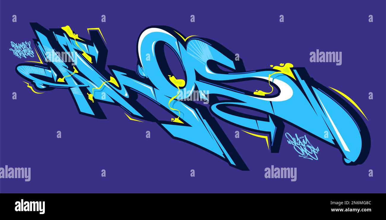 Colorful Abstract Isolated Graffiti Street Art Style Word Amos ...