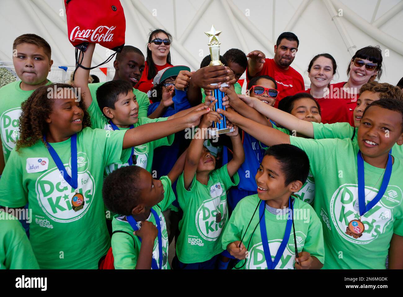 The first place team celebrates during Boys & Girls Clubs of America ...