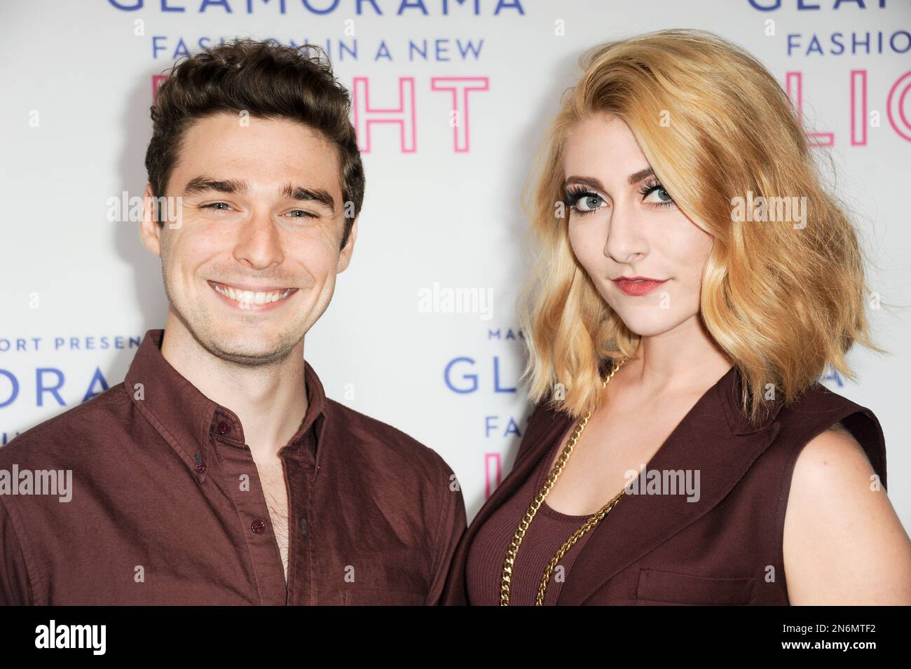 Nick Noonan, left, and Amy Heidemann arrive at the Macy's Passport's ...
