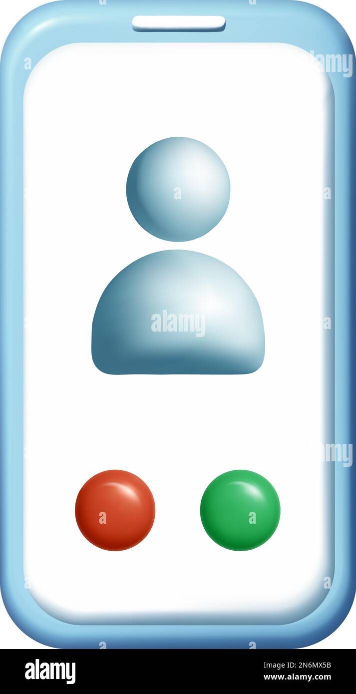 3d icon vector mesh phone. Device cell with red and green button. Human ...