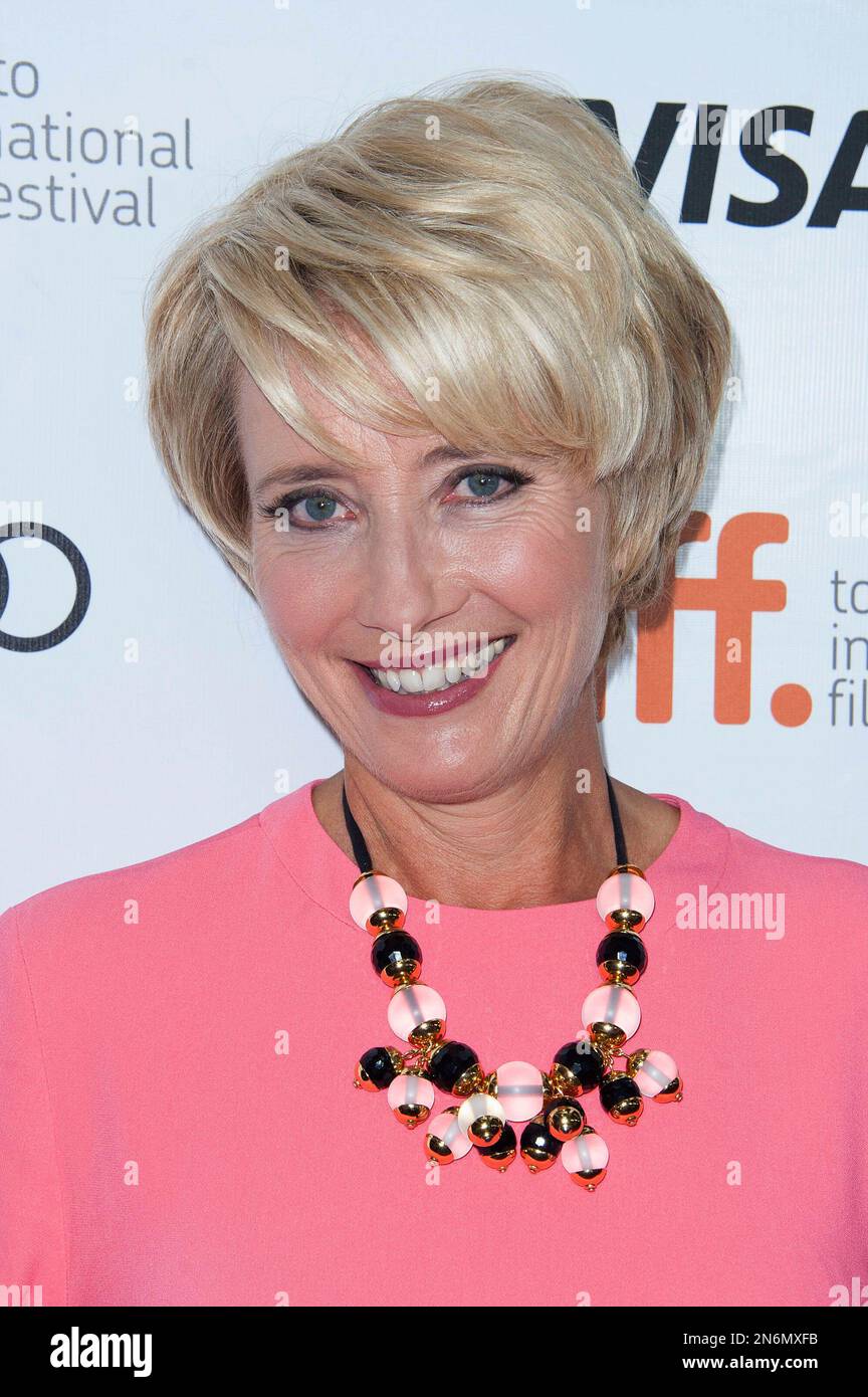 Actress Emma Thompson arrives at the premiere of "The Love Punch" on ...