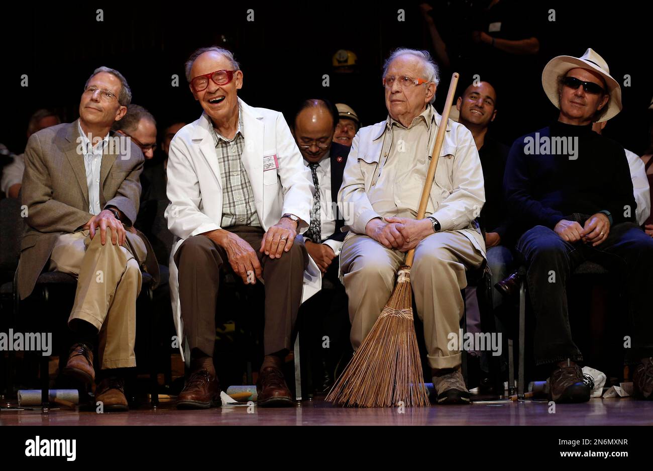 Nobel Laureates, from left, Eric Maskin, Economics, 2007; Dudley ...
