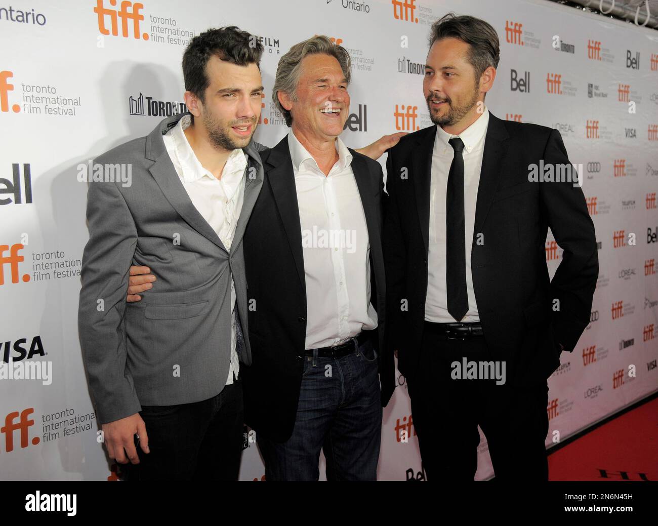 From left, actors Jay Baruchel, Kurt Russell and director Jonathan ...