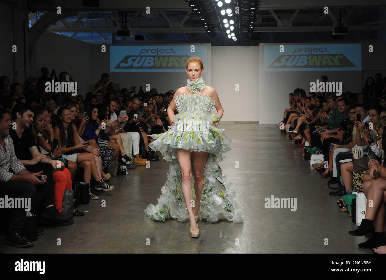 IMAGE DISTRIBUTED FOR SUBWAY RESTAURANTS - A model presents a creation ...