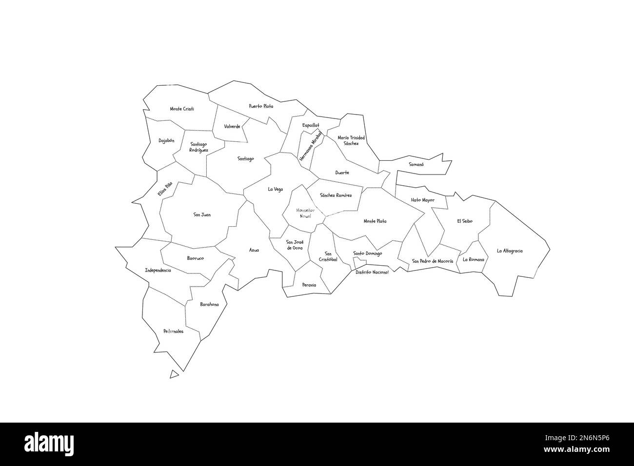 Dominican Republic political map of administrative divisions ...
