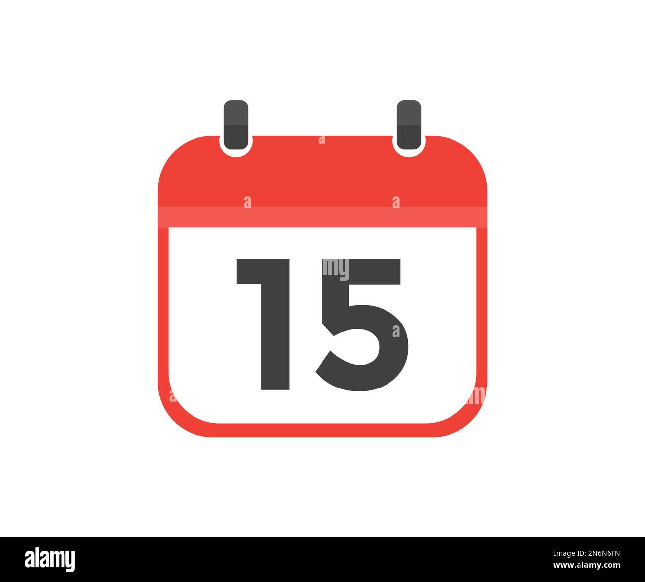 Simple calendar with date 15 day fifteen logo design. Calendar icon ...