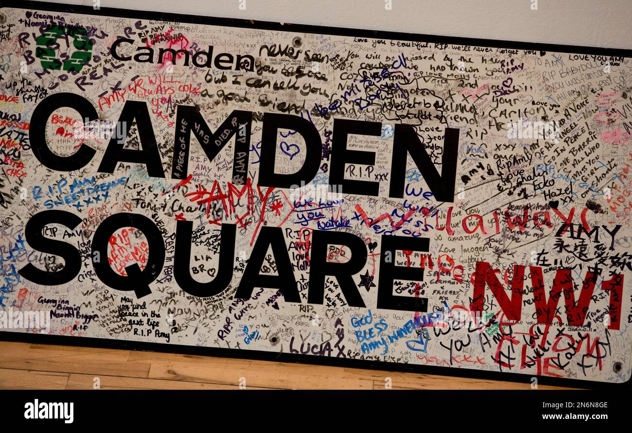 The name plate of Camden Square in which was the last residence of the ...