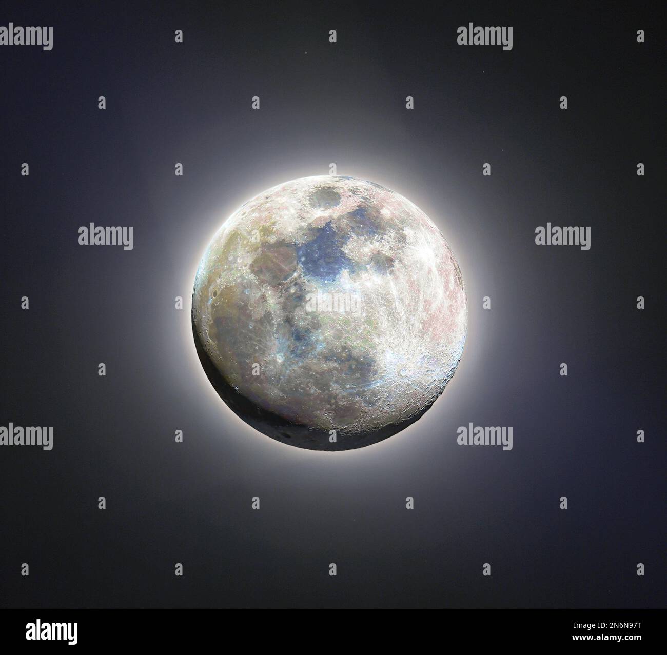 A stunning image of a full moon, captured in vivid detail Stock Photo ...