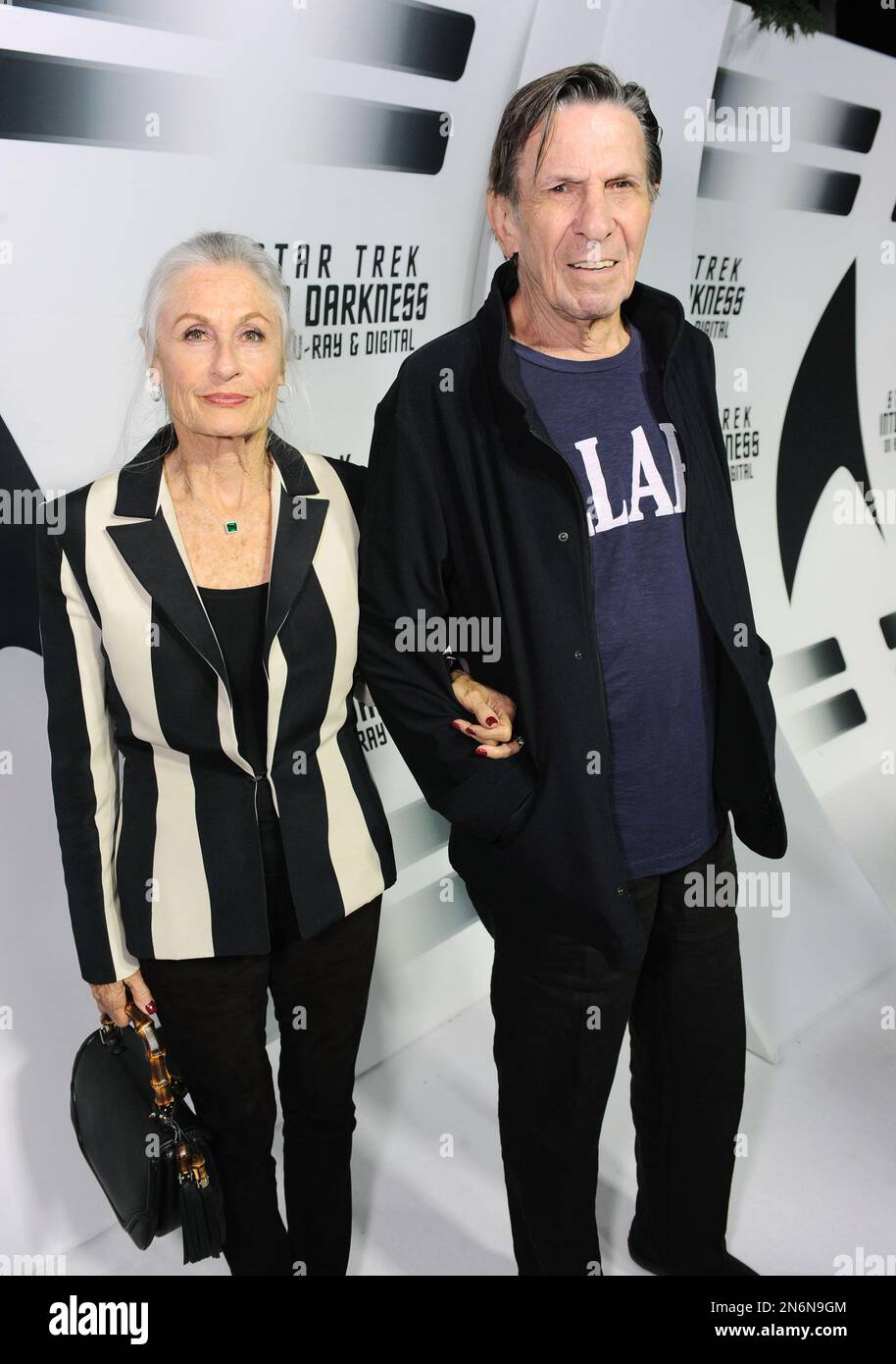 Susan Bay, left, and Leonard Nimoy arrive at the worldwide blockbuster ...