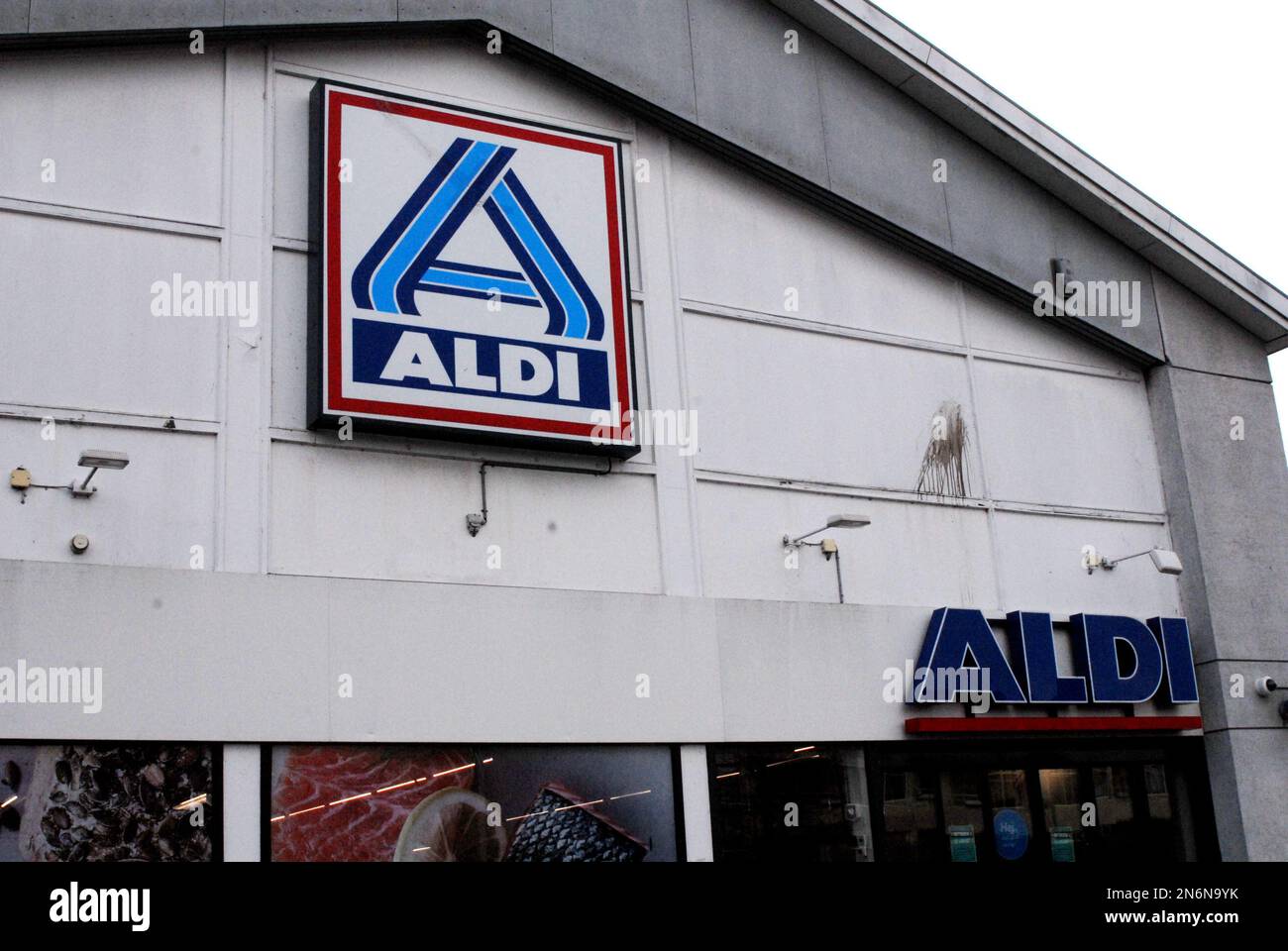 Copenhagen/Denmark/10 February 2023/ Deutsche Aldi grocery store in ...