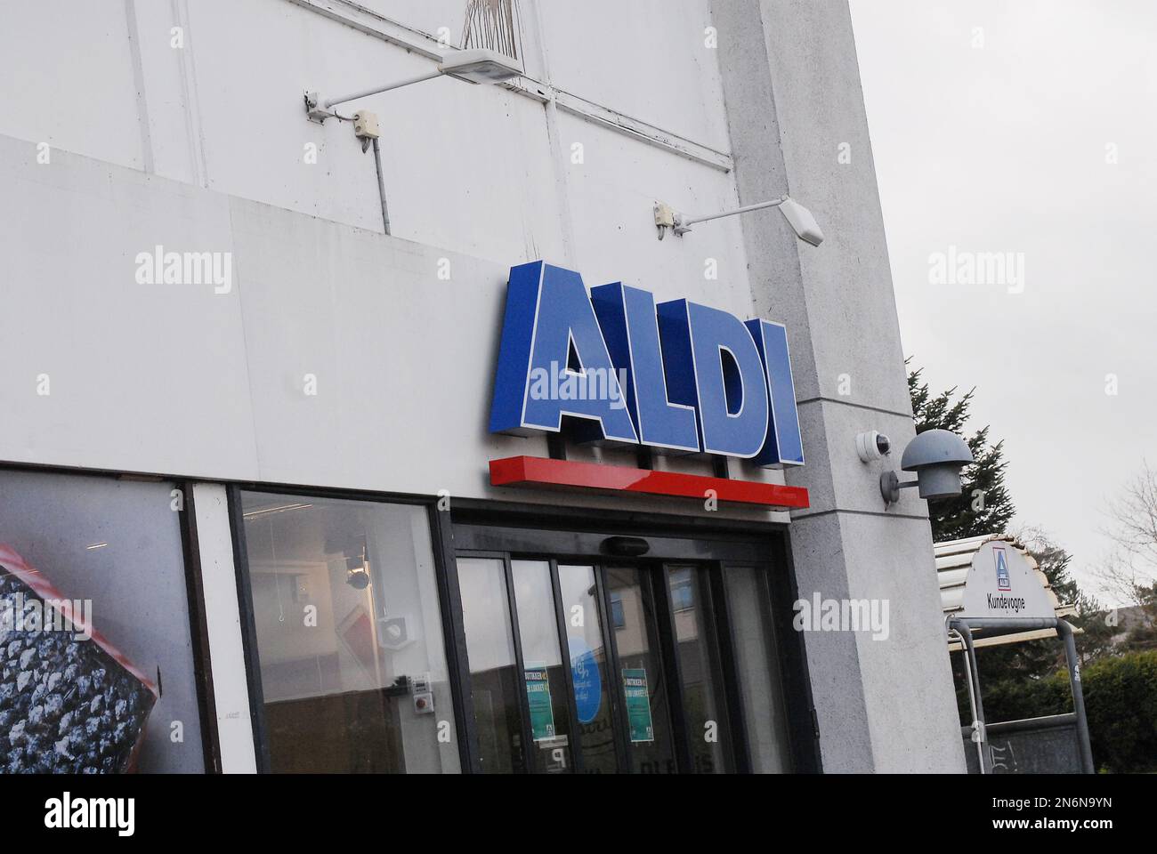 Copenhagen/Denmark/10 February 2023/ Deutsche Aldi grocery store in ...