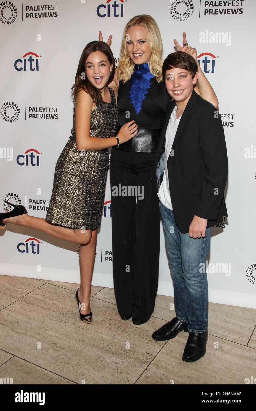 From left, actors Bailee Madison, Malin Akerman and Ryan Scott Lee ...