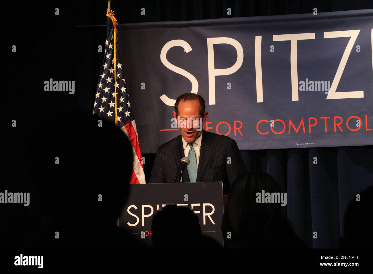 Former New York Governor Eliot Spitzer delivers his concession speech ...