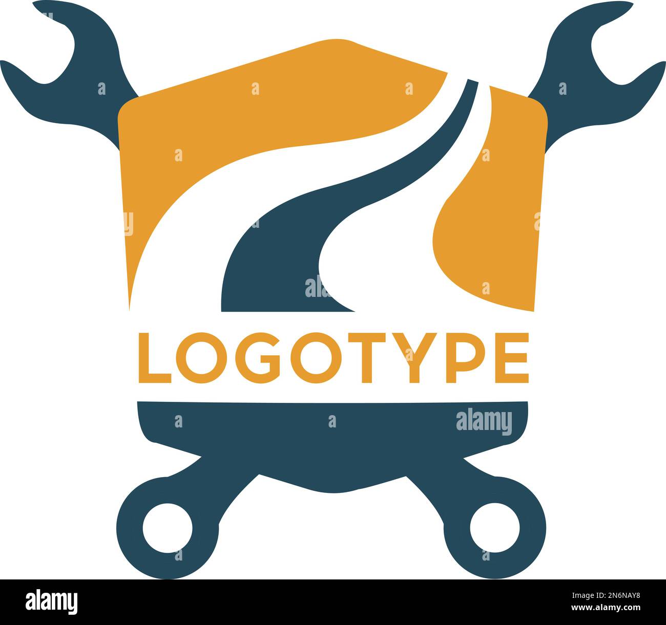 Road maintenance. Logo road repair. Logotype transportation road Stock ...