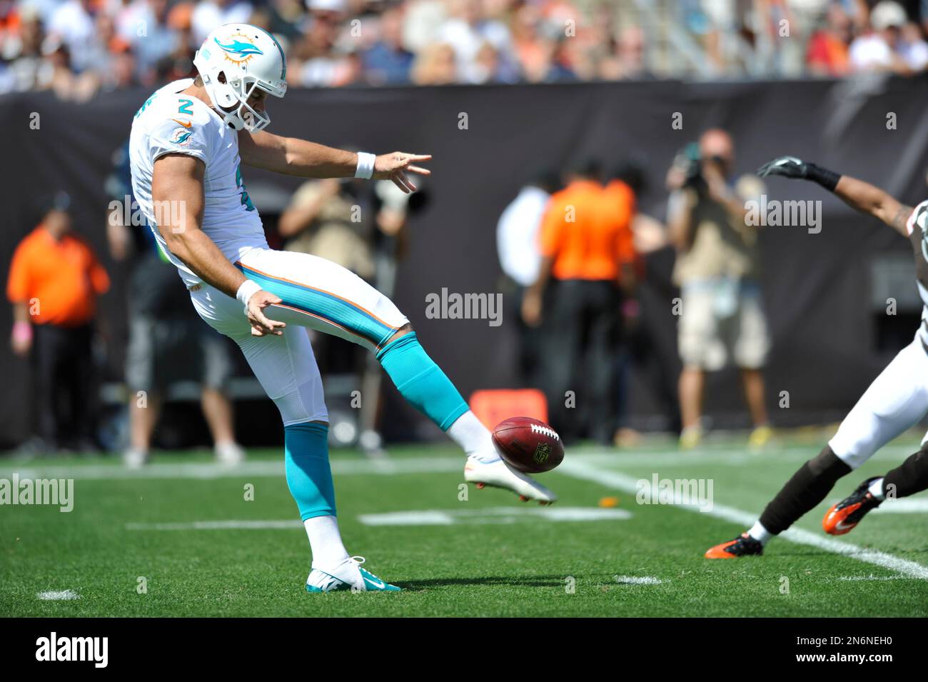 Miami Dolphins punter Brandon Fields (2) during an NFL football game ...