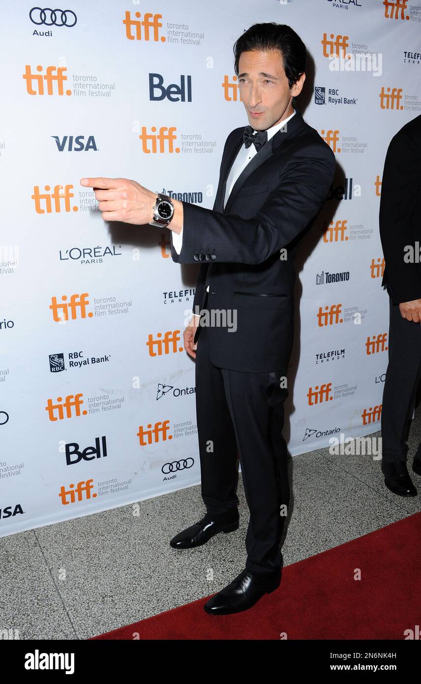 Actor Adrien Brody arrives at the premiere of "Third Person" on day 5 ...