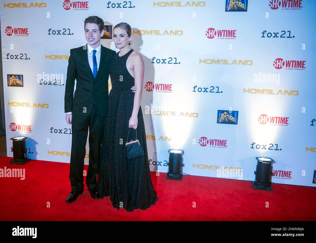 Jackson Pace, left, and Morgan Saylor arrive at the private premiere screening for the 3rd ...