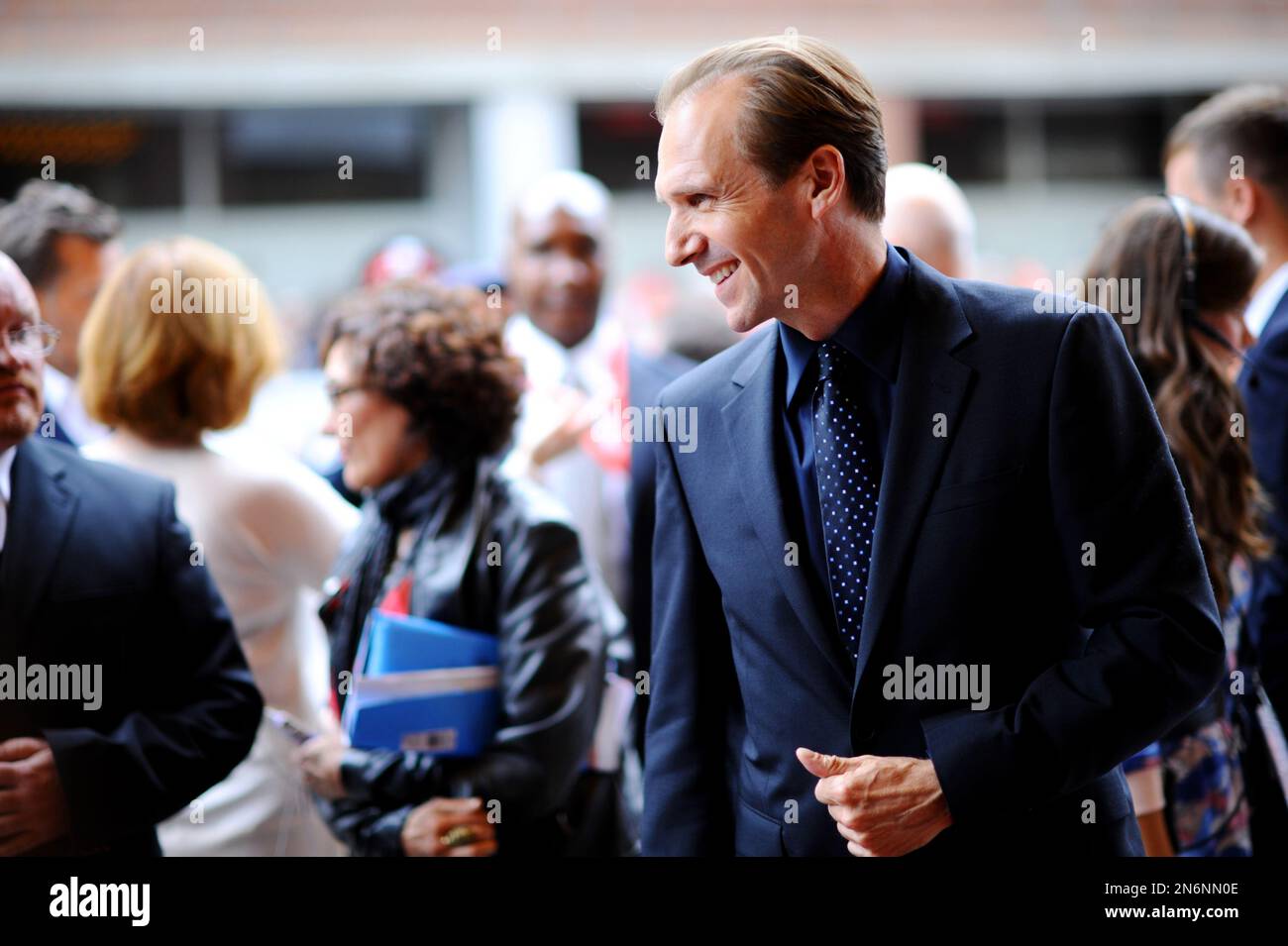 Director and actor Ralph Fiennes arrives at the premiere of "The ...