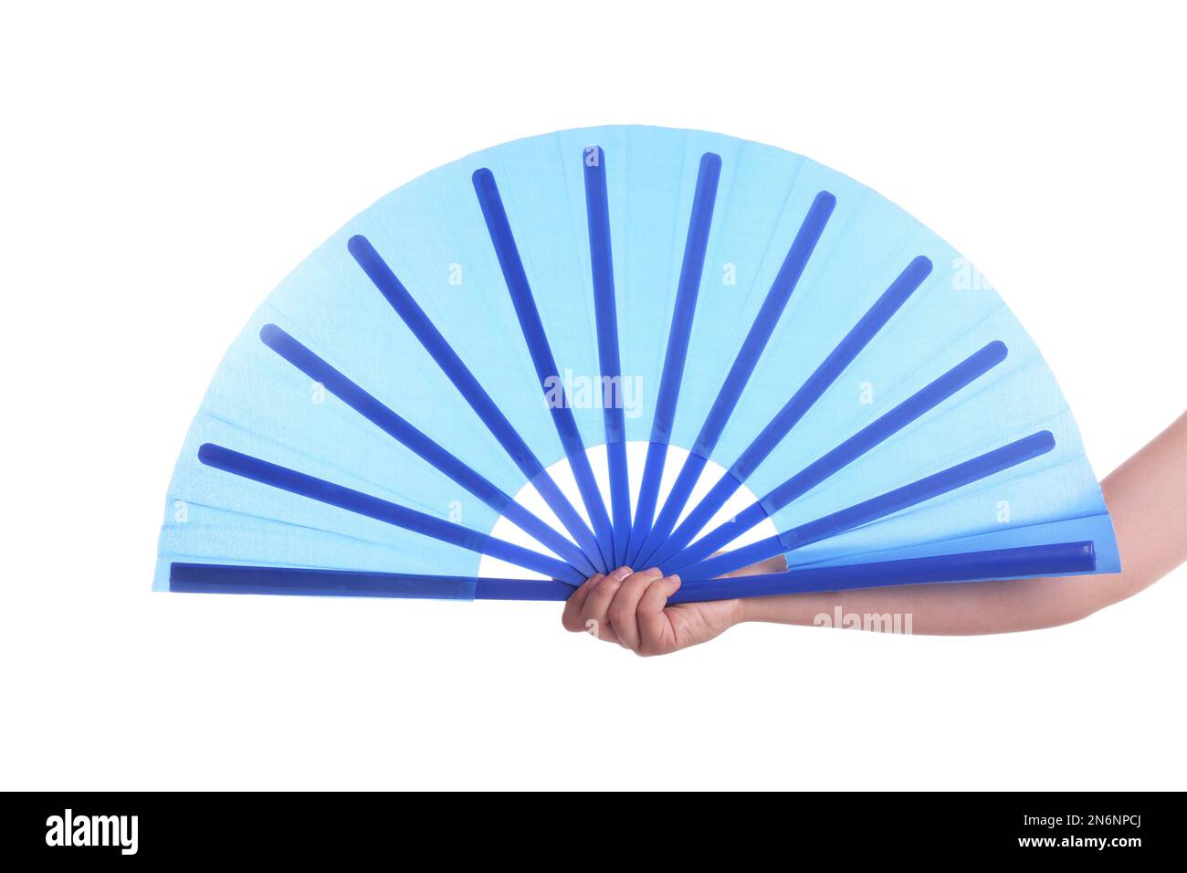 Young woman hand fan Cut Out Stock Images & Pictures - Alamy