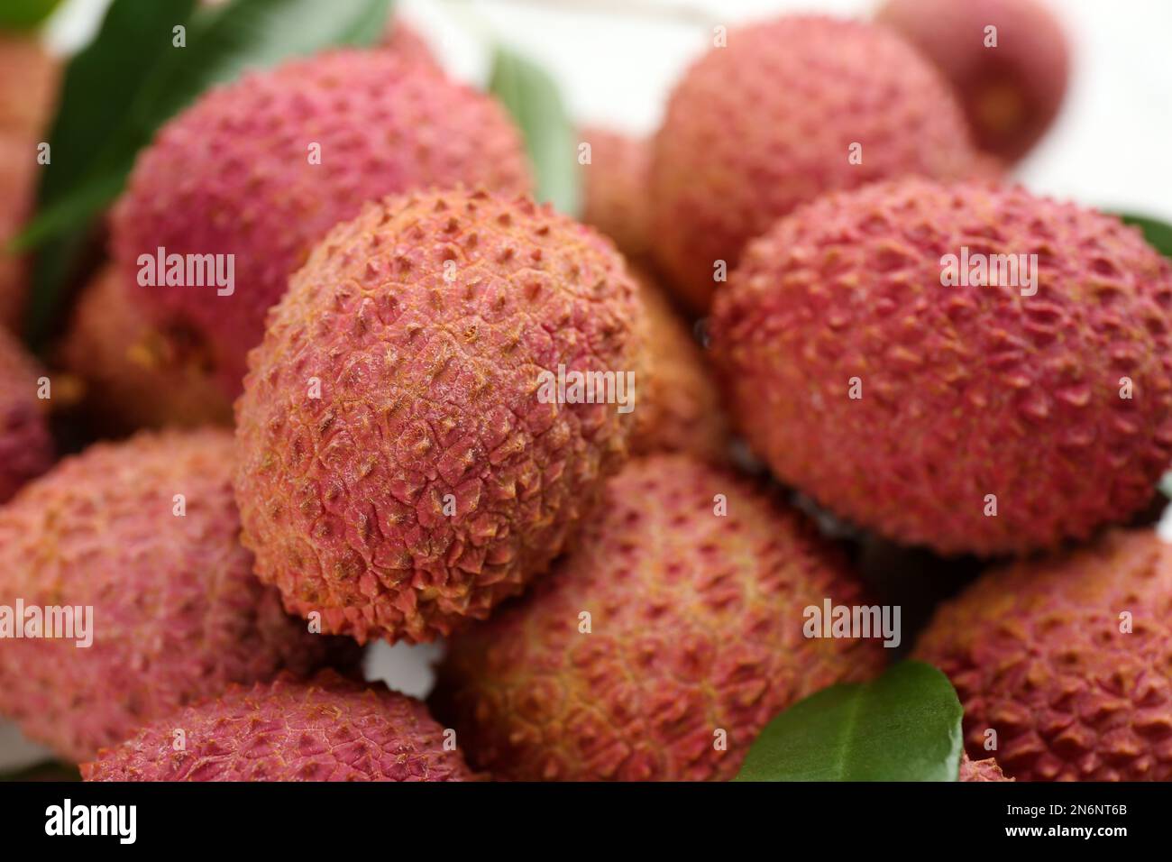 Pile of fresh ripe lychee fruits, closeup Stock Photo - Alamy