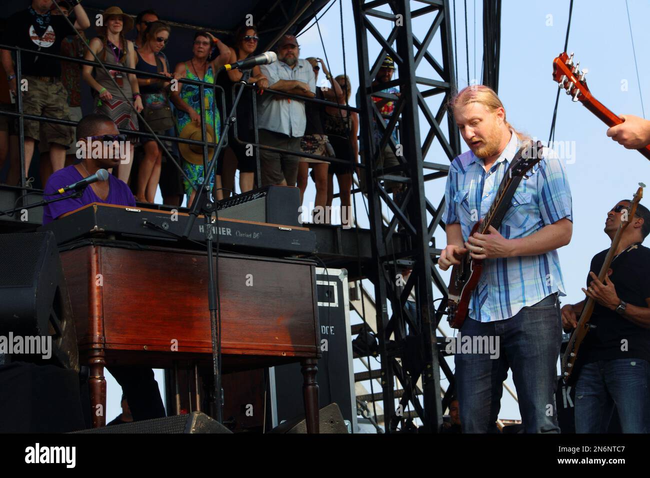 Kofi Burbridge and Derek Trucks of the Tedeschi Trucks Band performs on ...
