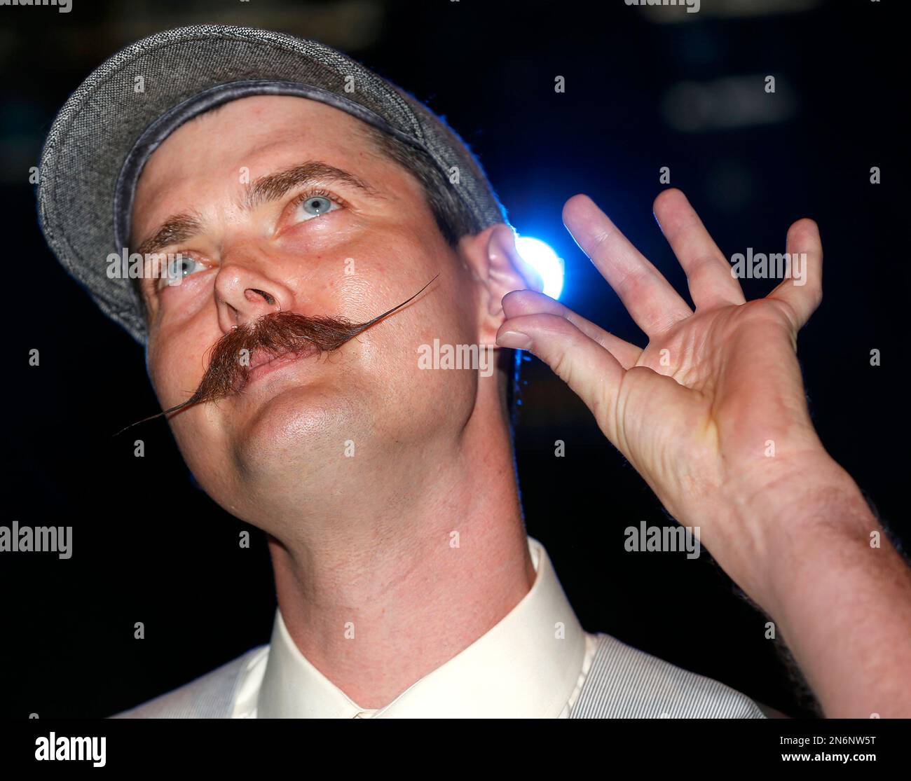 Gregory McNamara poses for the crowd while competing in the English ...