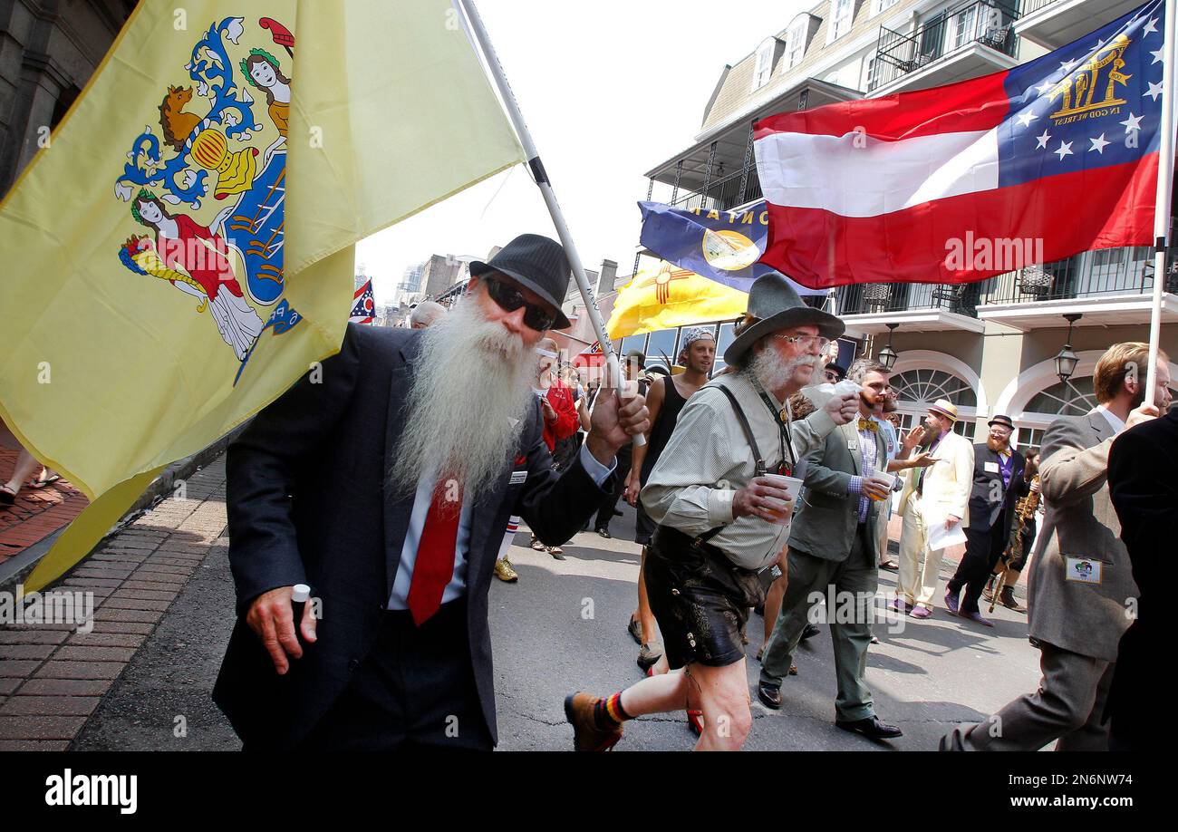 Chris Porrovecchio of Kendall Park, New Jersey ,left, carries the New ...