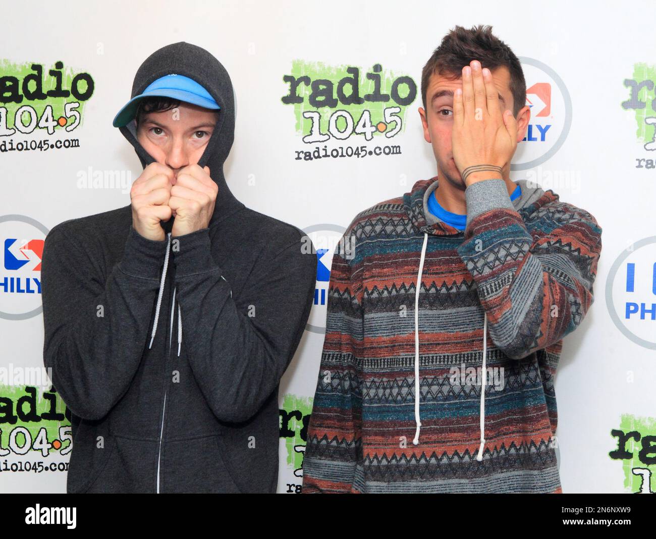 Josh Dun and Tyler Joseph of the rock band Twenty One Pilots visit ...