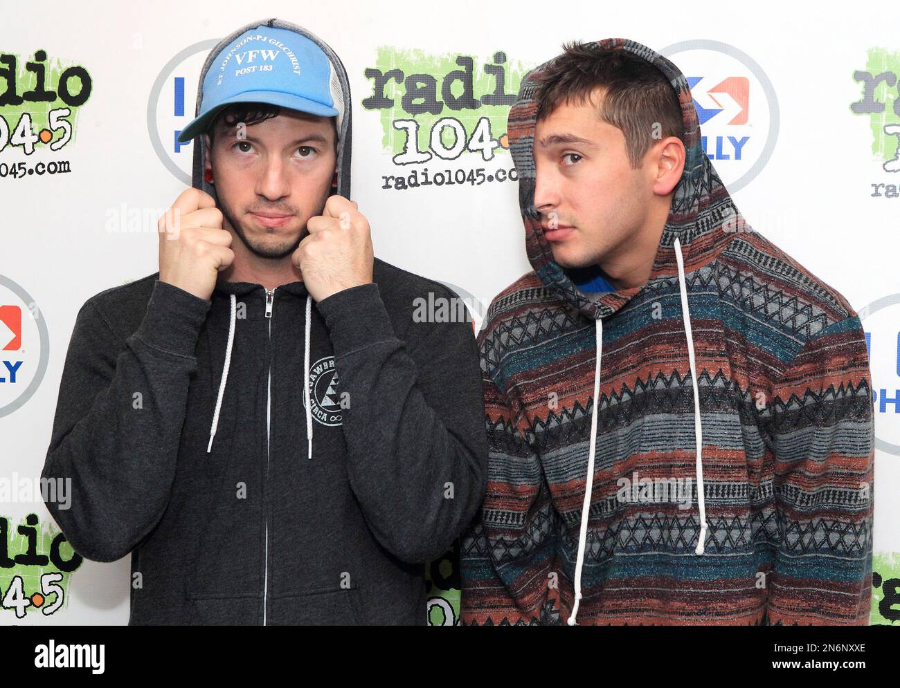 Josh Dun and Tyler Joseph of the rock band Twenty One Pilots visit ...