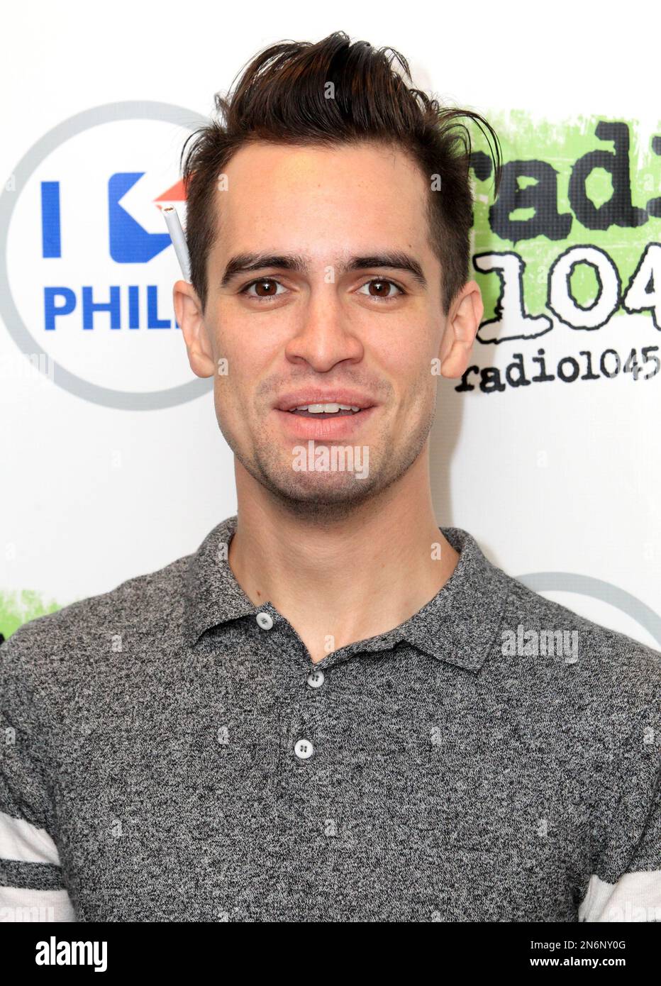 Brendon Urie of the rock band Panic at the Disco visits Radio 104.5 ...