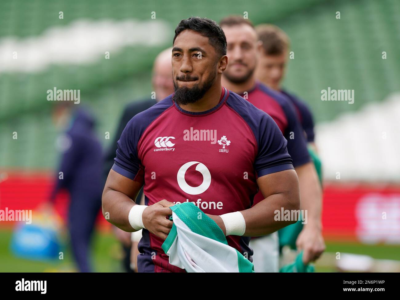 Ireland's Bundee Aki during the Captain's Run training session at the ...