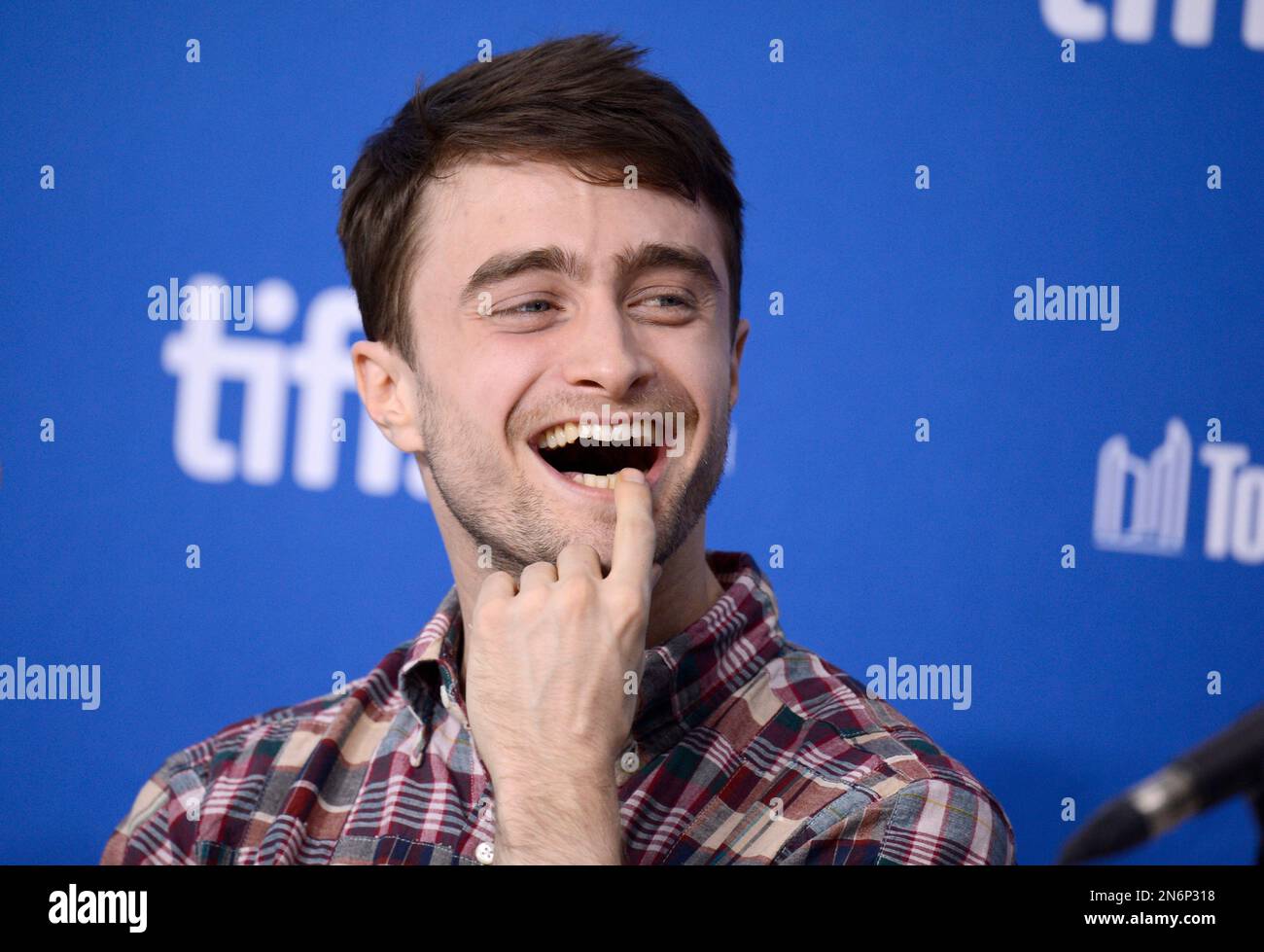 Daniel Radcliffe attends the press conference for "The F Word" on day 4 ...