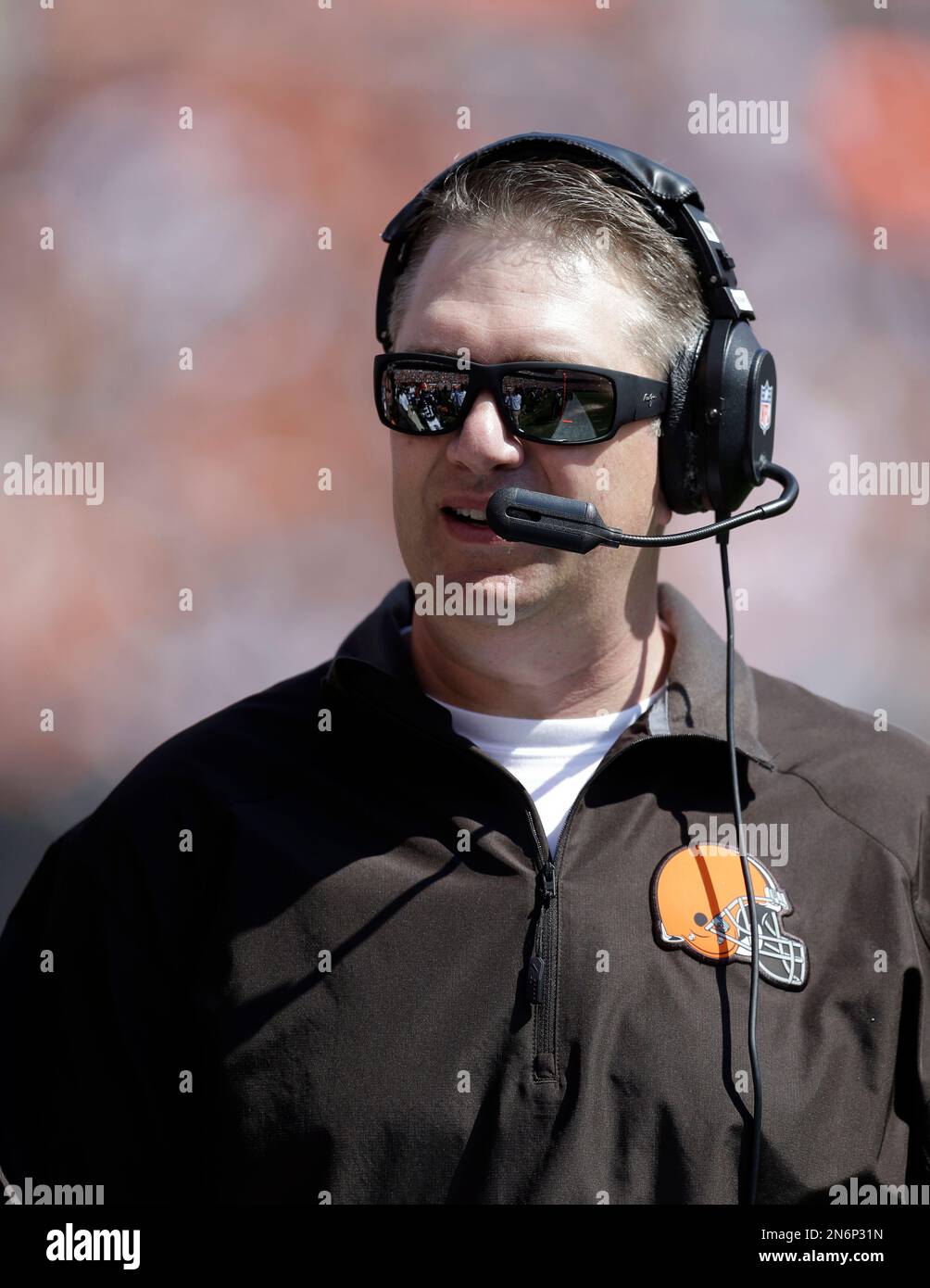Cleveland Browns head coach Rob Chudzinski during an NFL football game ...