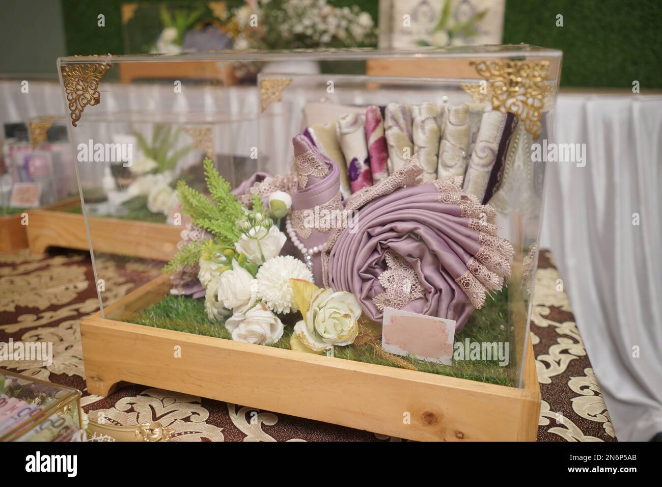 Wedding gift on a table for traditional wedding ceremony Stock Photo ...