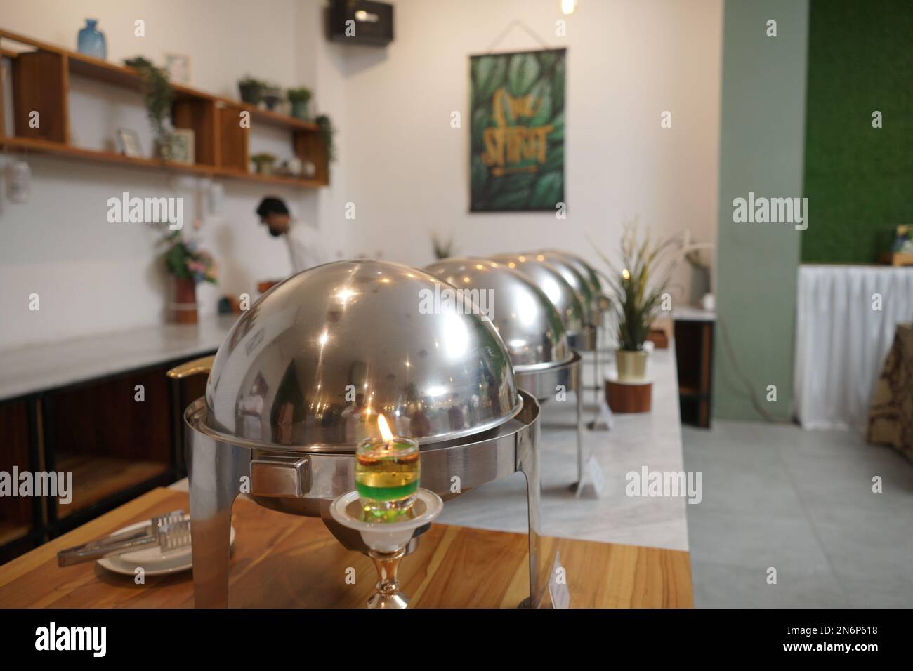 Modern Kitchen Set for Wedding Ceremony Stock Photo - Alamy