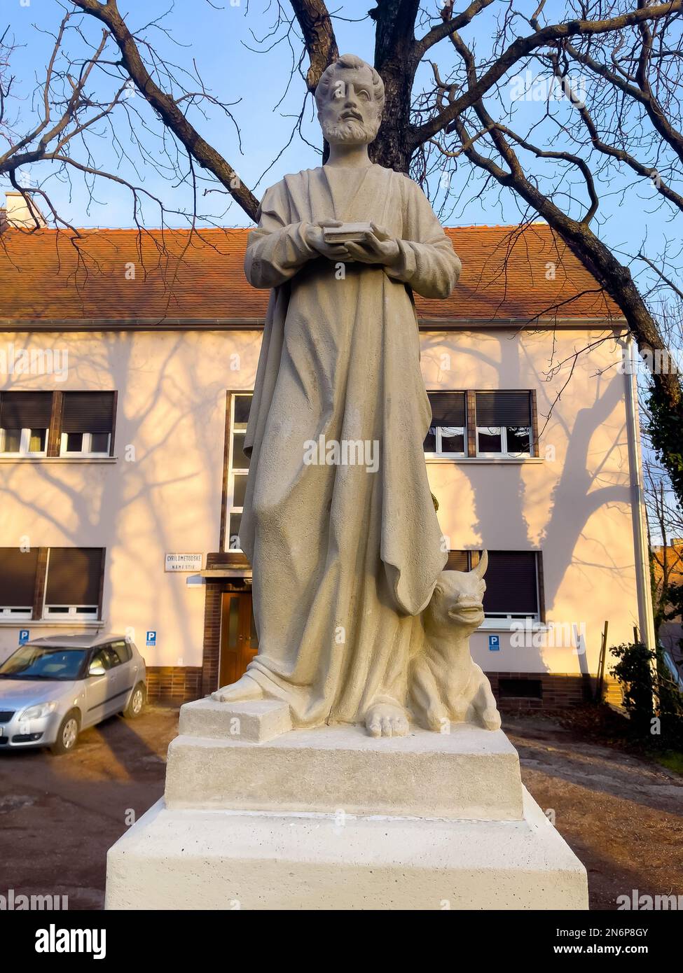Nitra, Slovakia -01.29.2023: Statue of the Apostle Luke in the ...