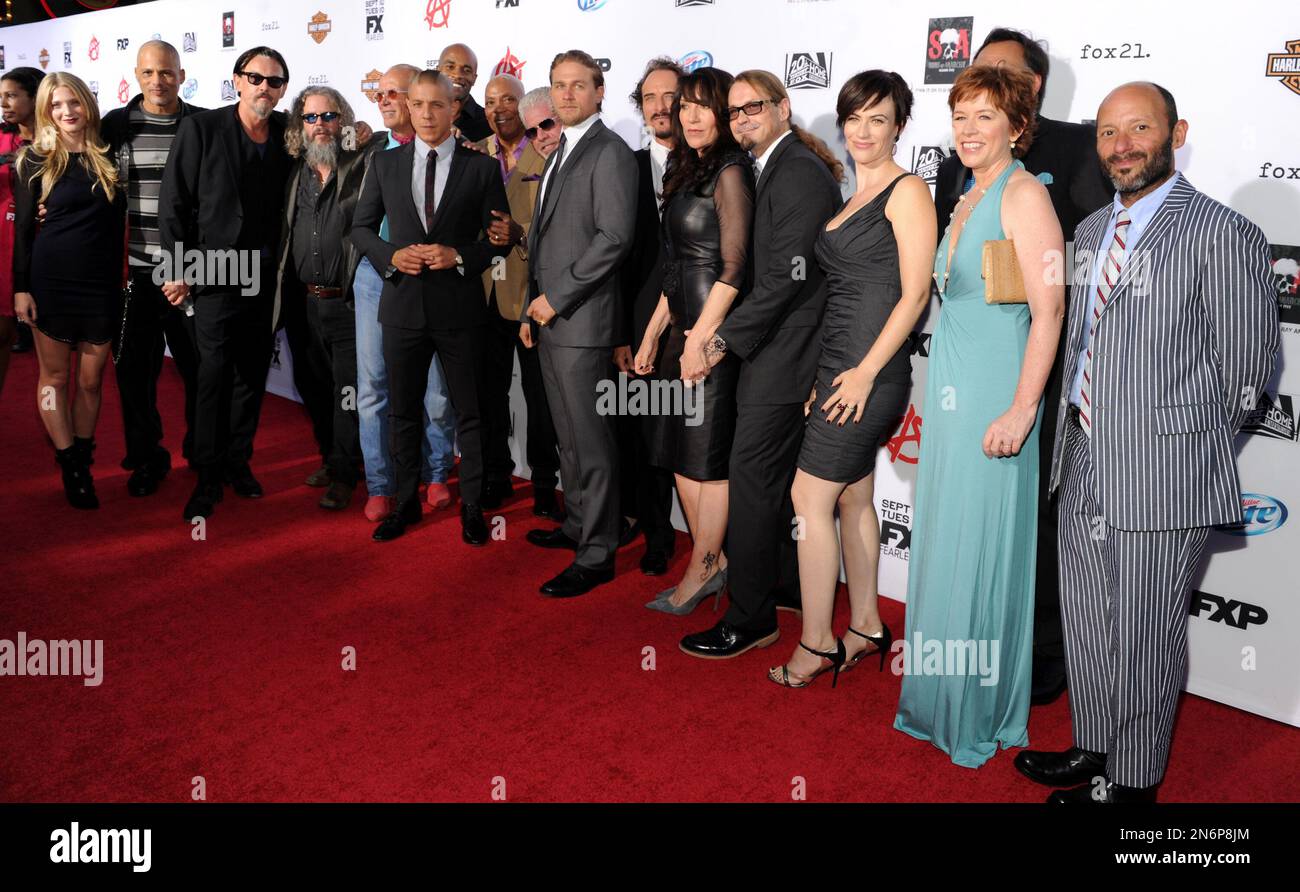 The cast of Sons of Anarchy arrives at FX's "Sons of Anarchy" Season 6 Premiere Screening and ...