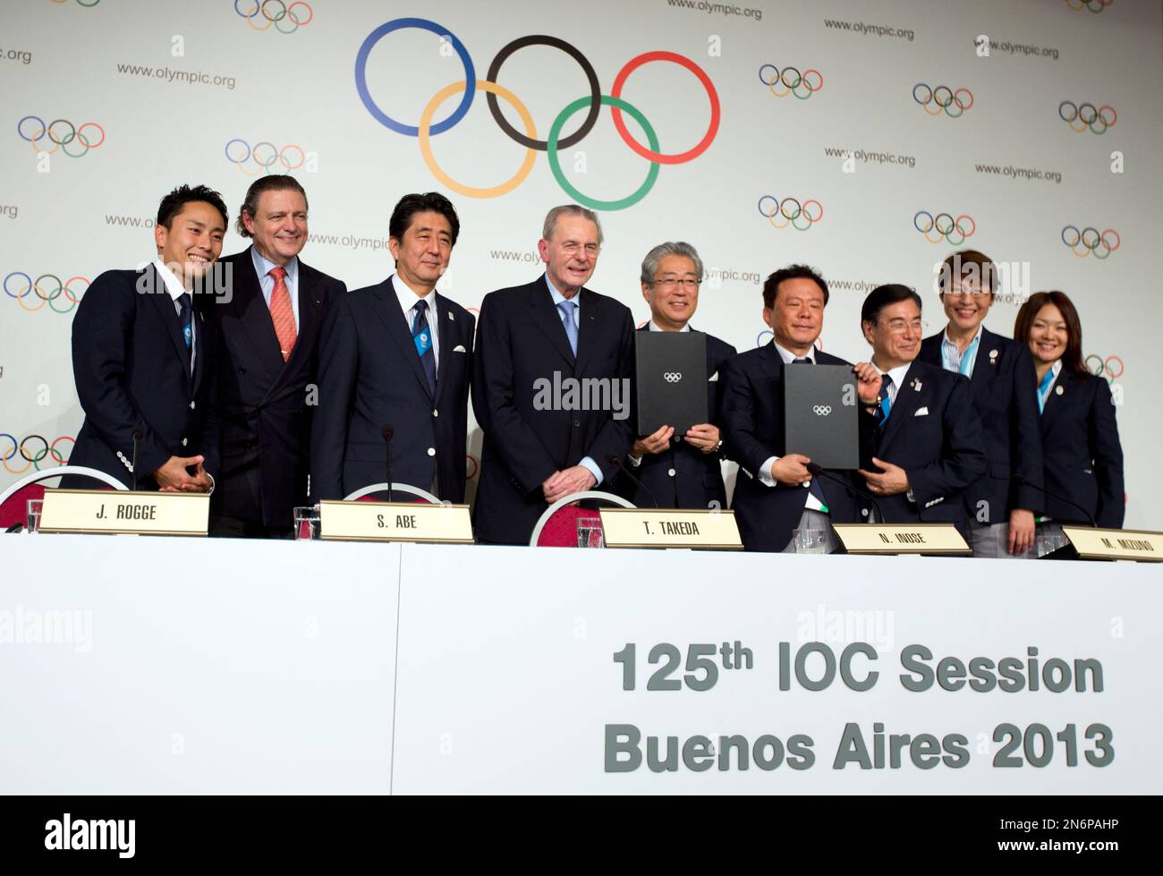 CORRECTS IDENTIFICATION OF A TOKYO 2020 BID MEMBER - From left ...