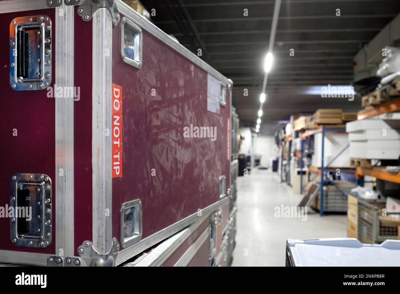 Inside a storage room and logistics and distribution warehouse Stock ...