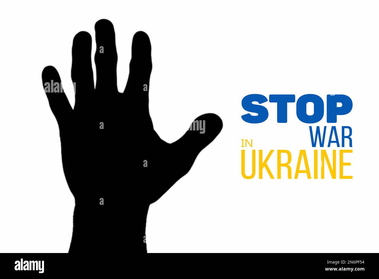 black open palm on white background Stock Photo - Alamy