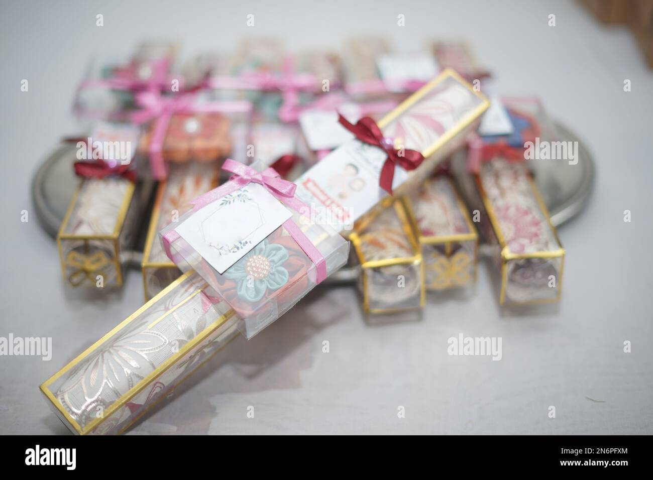 Wedding gift on a table for traditional wedding ceremony Stock Photo ...