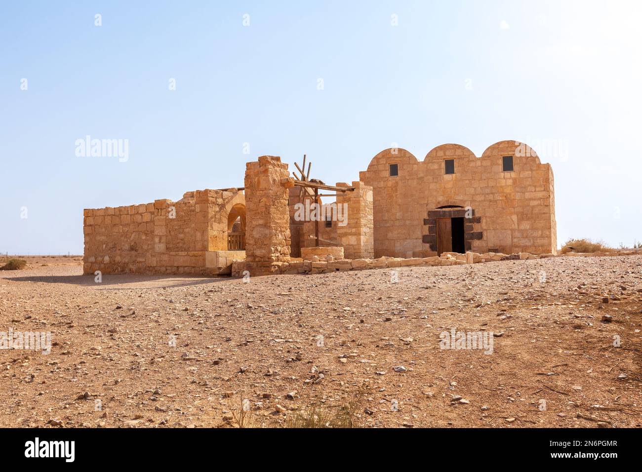 Quseir Amra in Jordan, the best-known among the desert castles. UNESCO ...