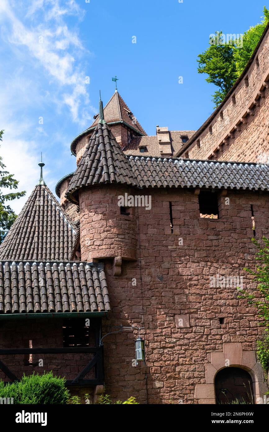 Exterior View and detail of the magnificent Chateau du Haut ...