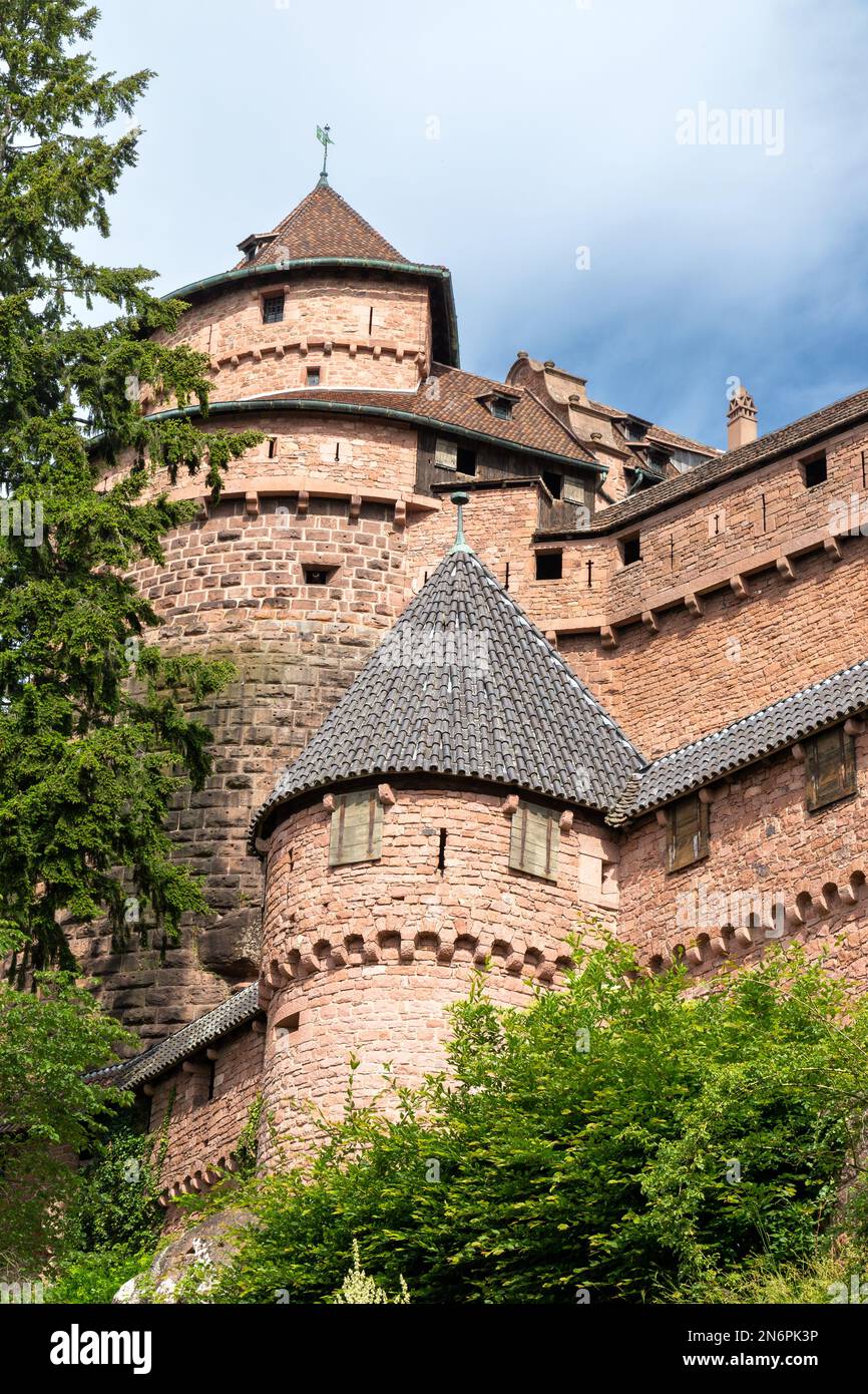 Exterior View and detail of the magnificent Chateau du Haut ...
