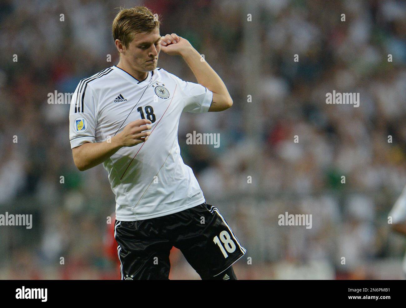 Germany's Toni Kroos celebrates after scoring during the FIFA World Cup ...